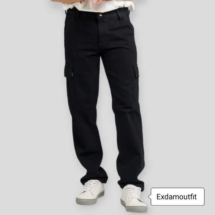 Exdam Outfit Celana Cargo Jeans Panjang Pria Loose Pants Korean Style ...