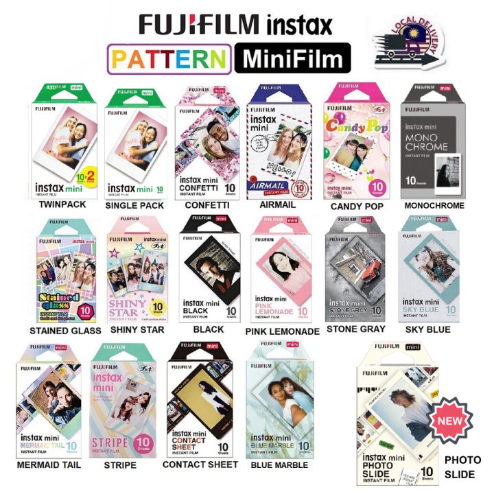 Fujifilm Instax Mini Instant Film Single/Pattern/Twin Pack (Ready Stock ...