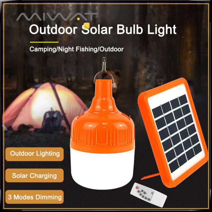 MIWAT Solar Light Bulb 48LED Solar Energy Emergency Bulb Night Market ...
