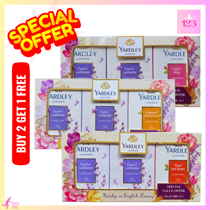 YARDLEY LONDON LUXURY BATH SOAP 100g Pack of 3 | Lazada PH