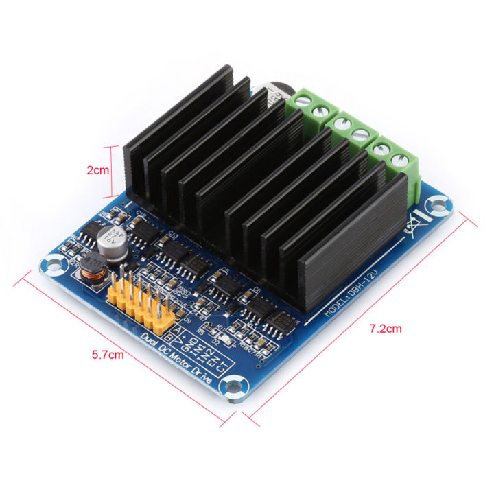 DC5-12V 0A-30A Dual Channel H Bridge Motor Driver Module Bread Board ...