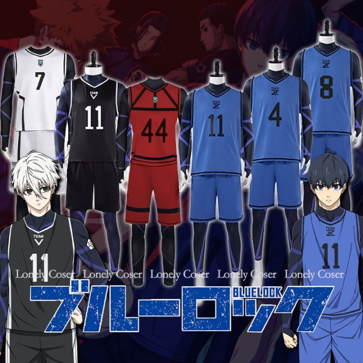 Blue Lock Jersey Football Club Sportswear Anime Isagi Yoichi Cosplay ...