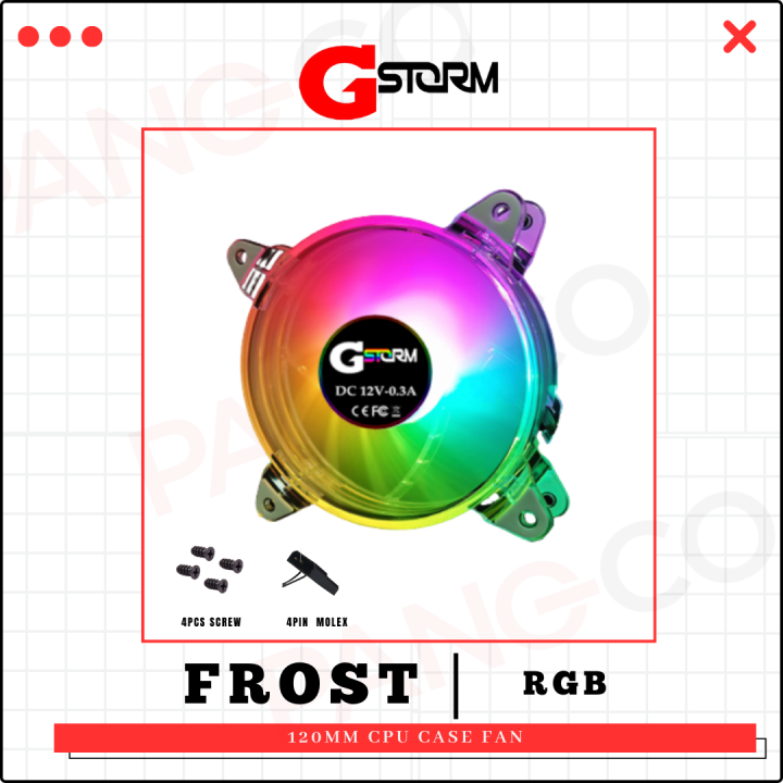 Gstorm FROST RGB Led fan 120mm PC CPU Computer Case Cooling Fan (AUTO ...