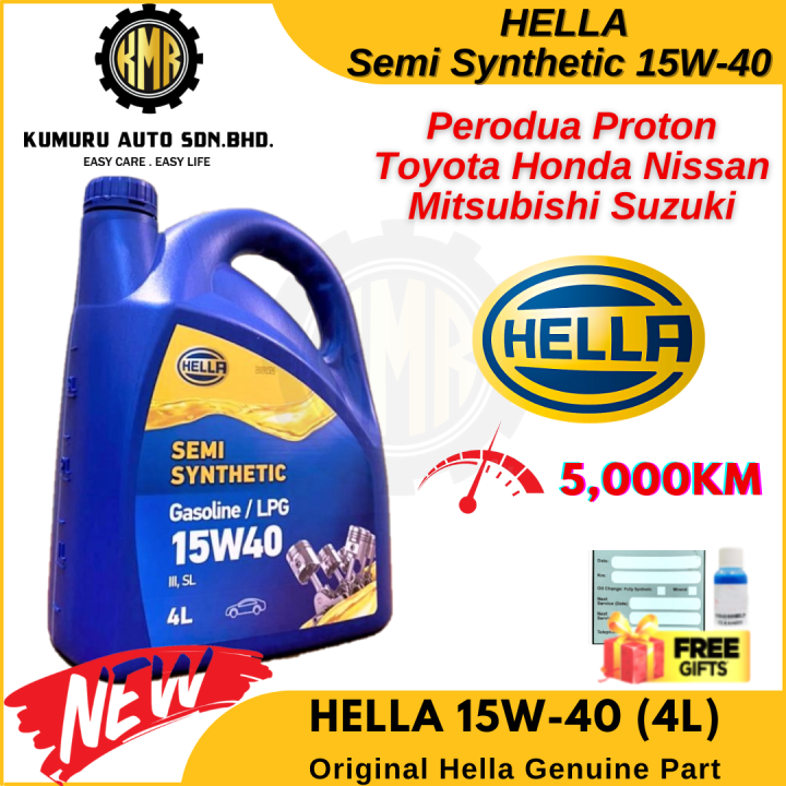 Hella Semi Synthetic 15W40 Engine Oil 4L Honda City Accord Civic ...