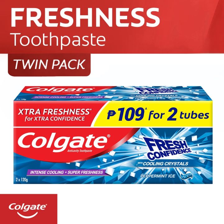 Colgate Fresh Confidence Peppermint Ice Toothpaste with Cooling ...