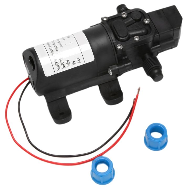 Black DC 12V 60W high-pressure mini membrane water pump automatic ...