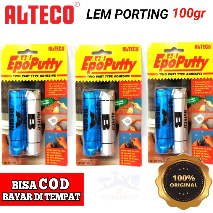Lem Epo Putty Alteco 100 gr / Epo Putty / Lem Porting 100 gram Alteco ORIGINAL | Lazada Indonesia