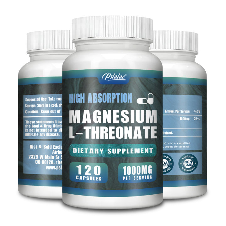 Magnesium L-Threonate Capsules, Brain Health Vitamin, Memory ...