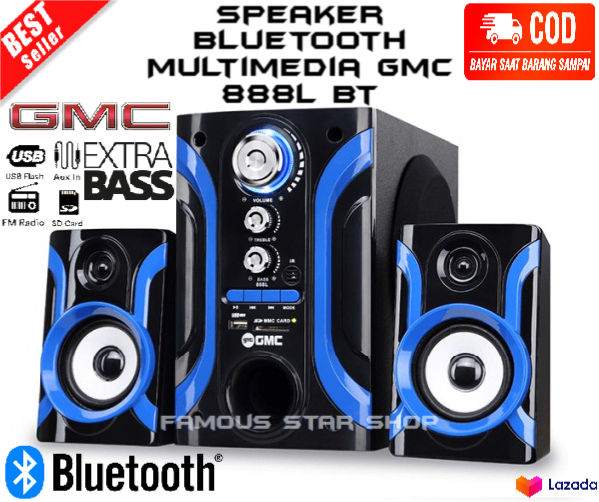 GMC 888L BT Audio Multimedia Speaker 2.1 Bluetooth / Speaker GMC 888 L ...