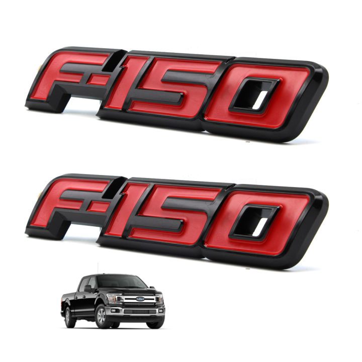 Logo "F-150" โลโก้ ติดหน้า ติดข้างรถ โลโก้ติดท้าย สีแดง,ดำ สำหรับ Ford ...