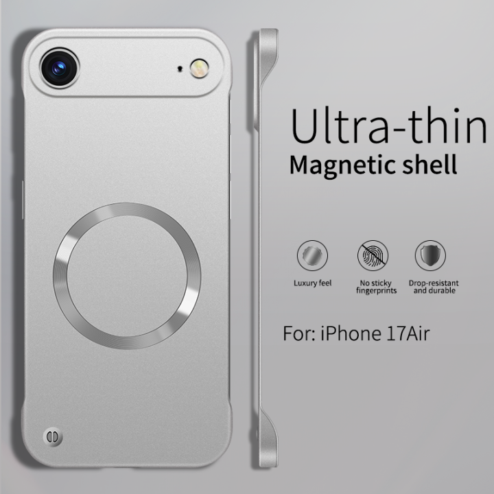 UltraThin Metallic Paint For Magsafe Magnetic Case For iPhone 17 Air 16 ...