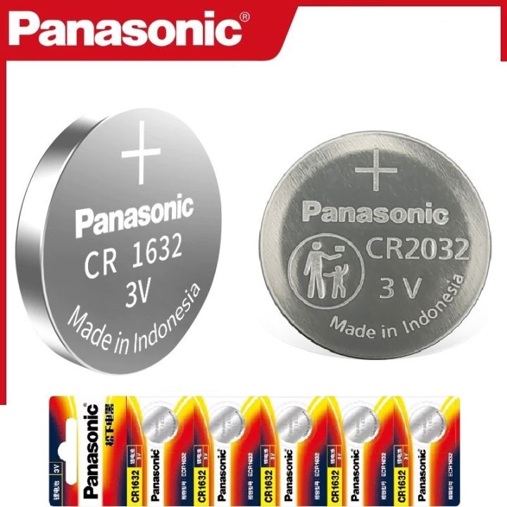 Pin Panasonic CR1632/CR2032, pin cảm biến áp suất lốp, chìa khóa ô tô ...