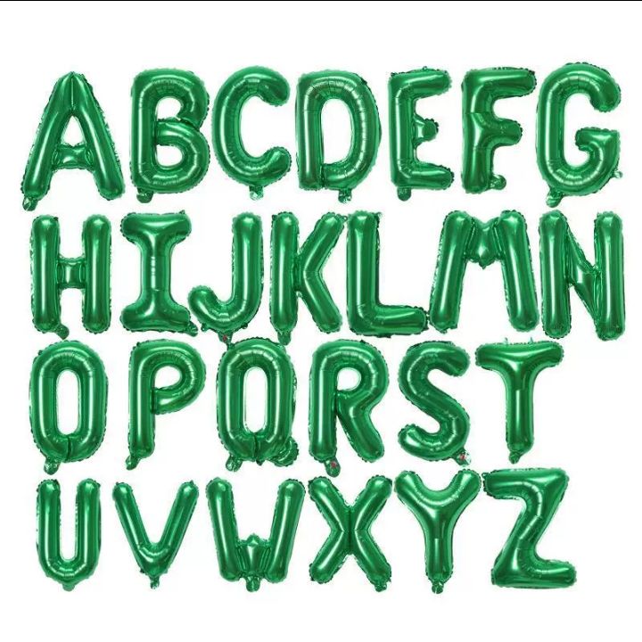 16 inches Green color letter A - Z Happy birthday Anniversary party ...