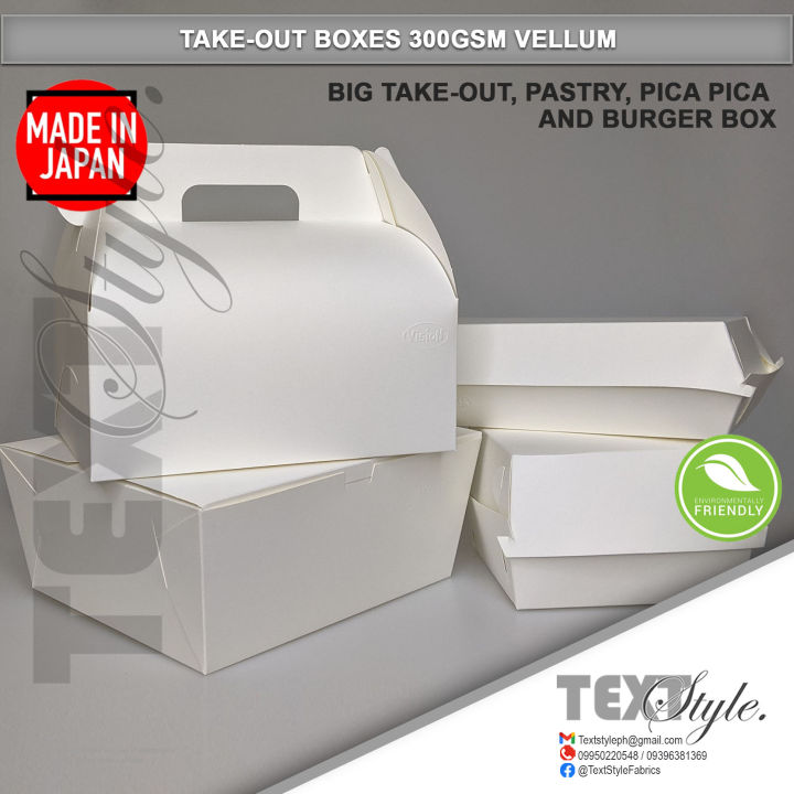 Textstyle Food Grade Boxes Burger Box Pica-Pica Box Take-Out Take-Away ...