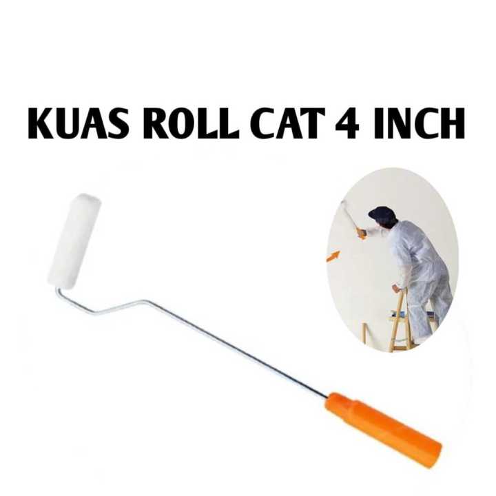 Kuas Roll Cat Tembok Dinding Roll Kapal 4 inch Paint Roller Rol Bulu ...