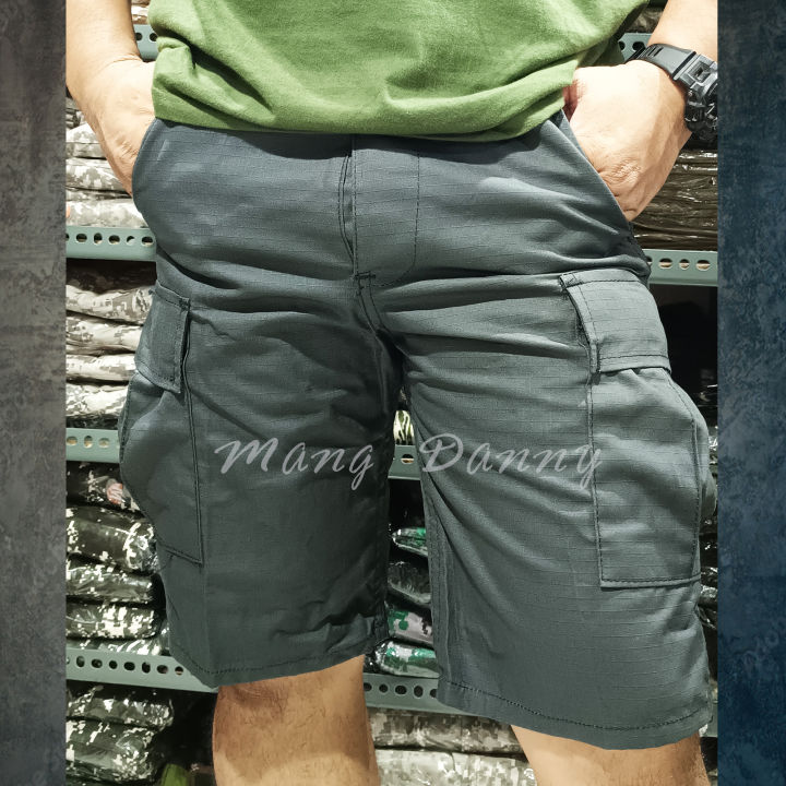 Cargo Shorts Plain Gray 6 POCKET SHORT FOR MEN BY MANG DANNY TACTICAL ...