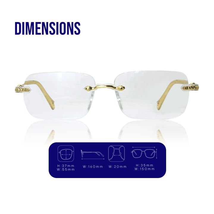 Intelligent Zoom Adult Reading Glasses Rimless Anti Radiation ...