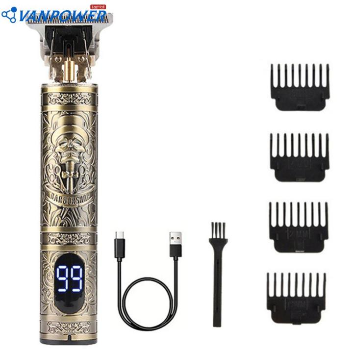 Electric Hair Cutting Machine T-Blade LED Display Haircutting Clipper ...