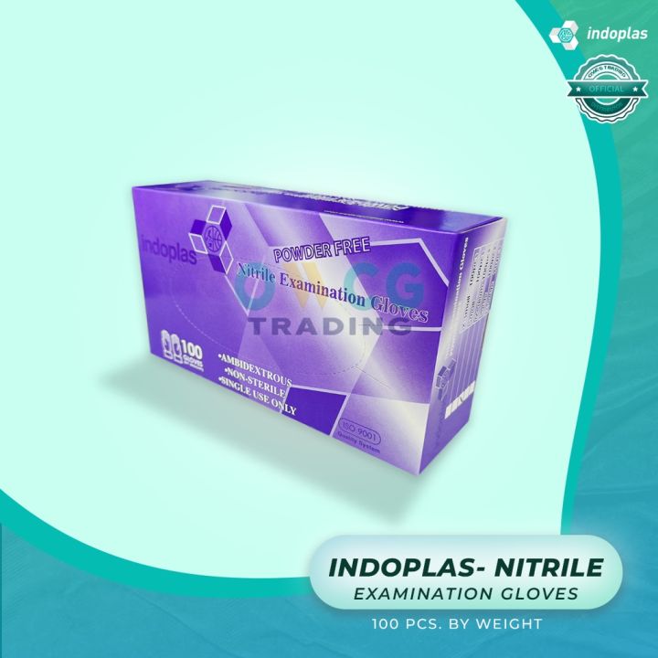 indoplas examination nitrile gloves X-small, Small. Medium, Large, X ...