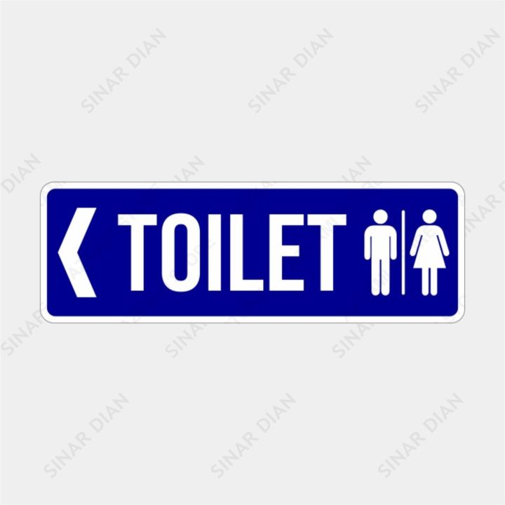 Rambu Sign Petunjuk Arah Toilet 30cm x 10cm Akrilik | Lazada Indonesia