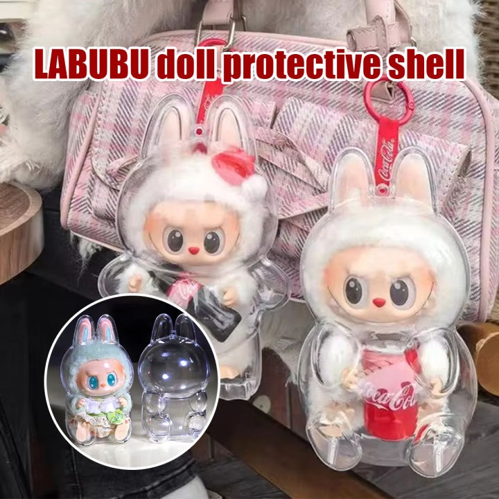 Labubu Acrylic Case casing labubu have a seat Pelindung Boneka Labubu ...