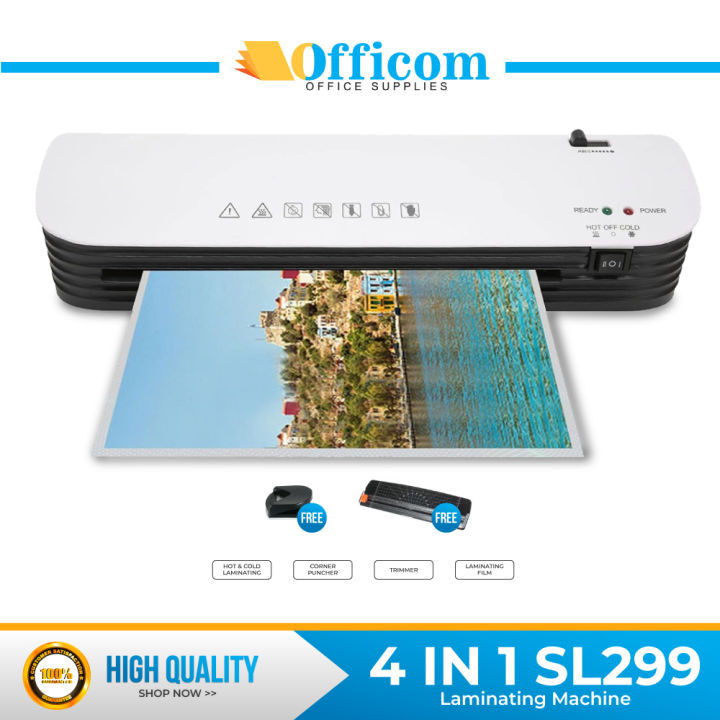 Officom 4in1 SL299 A4 Laminator Hot and Cold Functional Laminating ...