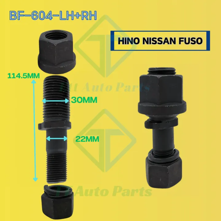 Hub Bolt With Nut / Hab Bolt Hitam (114mm x 30mm) (Depan/Front) Skru ...