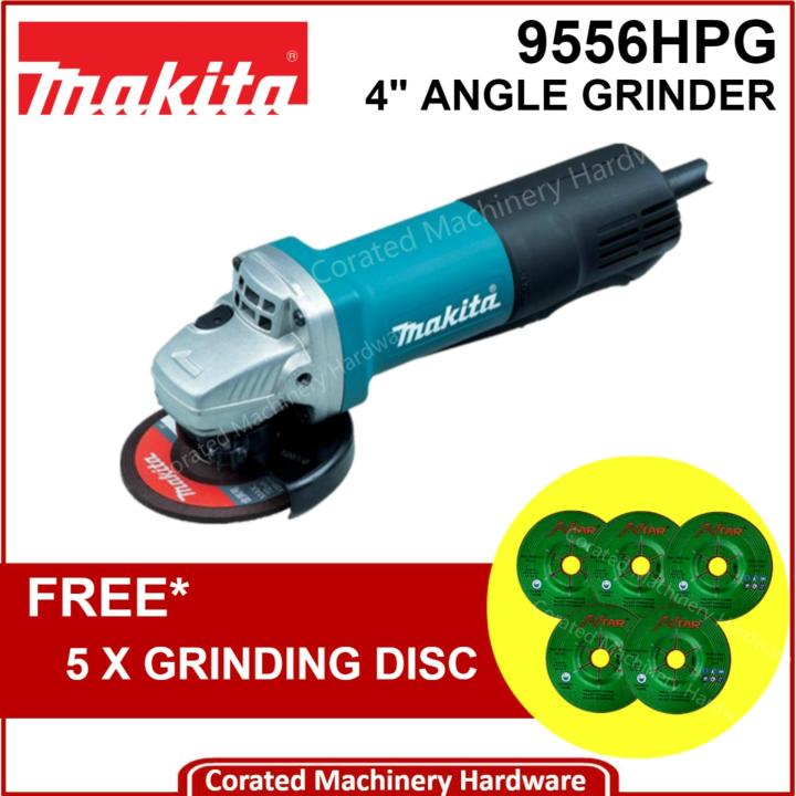 [CORATED] Makita 9556HPG 4'' Angle Grinder Pengisar Sudut (840W, 11 ...