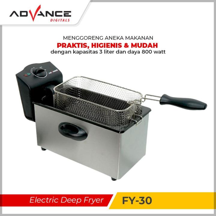ADVANCE - Electric Deep Fryer 3L Alat Mesin Penggoreng Listrik 800W (FY ...