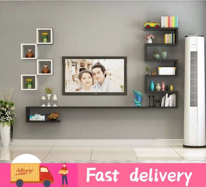 TV Rack Cabinet Furniture Modern Minimalist Wall Mounted TV Cabinet ...