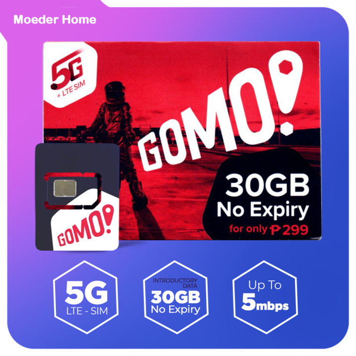 GOMO SIM Card - No Expiry Mobile Internt Data | Lazada PH