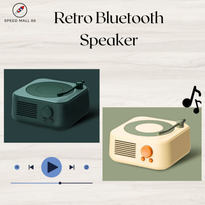 [SG ready stock️️] Portable Bluetooth Wireless Speaker Retro Convenient ...