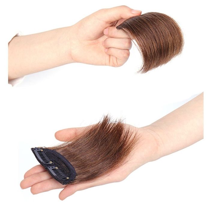 2 Clips Short Synthetic Hair Lining Clip In Hair Extension Invisible ...
