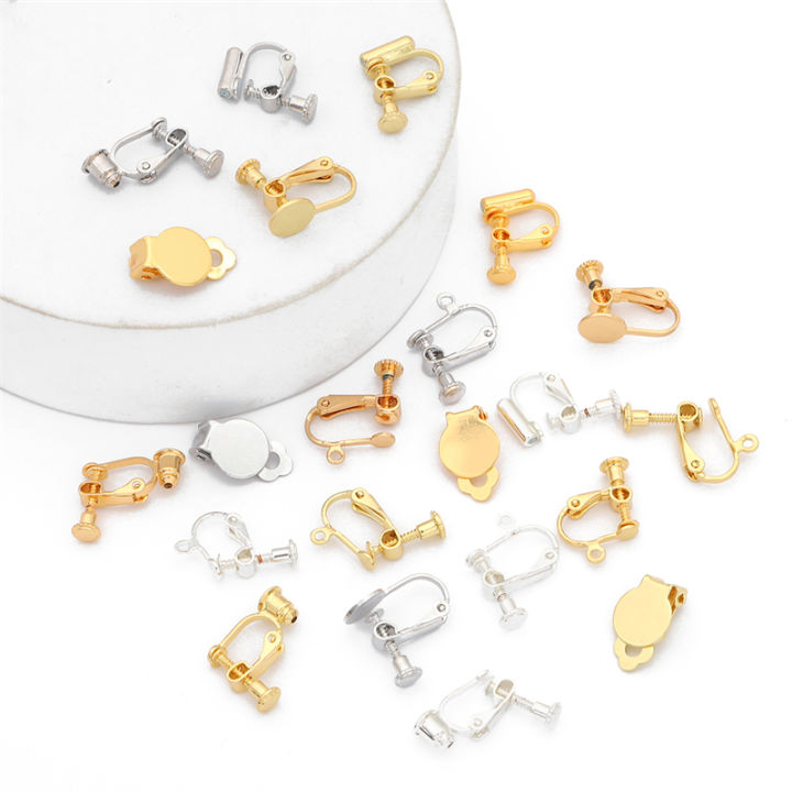 4pcs/bag Fashion Copper Base Earring Clip Clsap Findings for Making ...