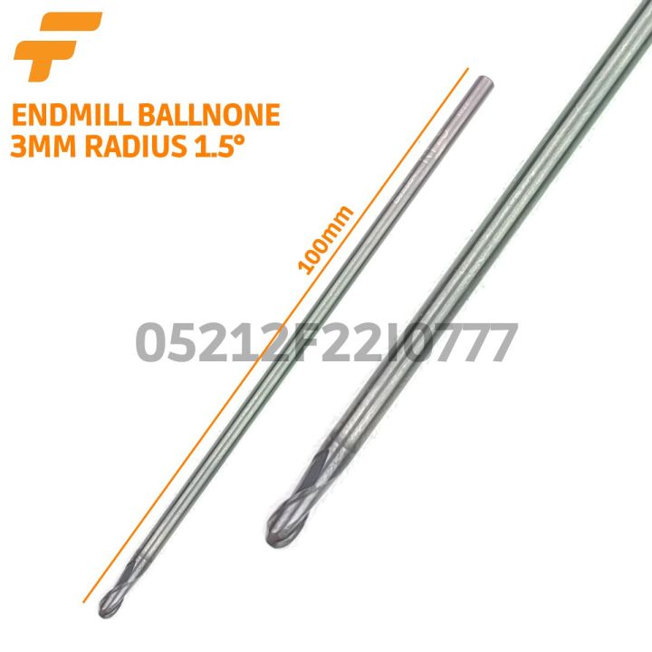 Endmill Ballnose 3mm x 100mm Radius 1.5mm Carbide | Lazada Indonesia