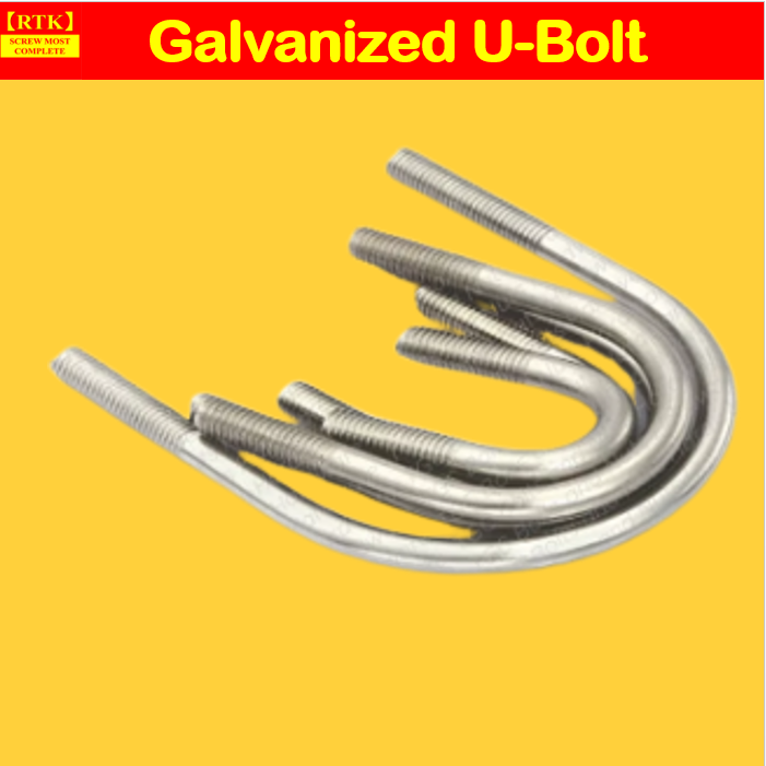 RTK 12mm Galvanized U-Bolts U Bend Screws GI U Shaped Bolt | Lazada PH