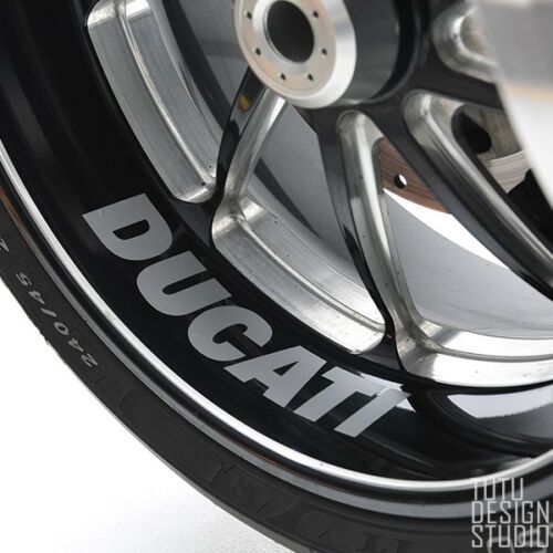 For 2x Matte Silver DUCATI Diavel Carbon MTS Wheel Rim Sticker Decal ...