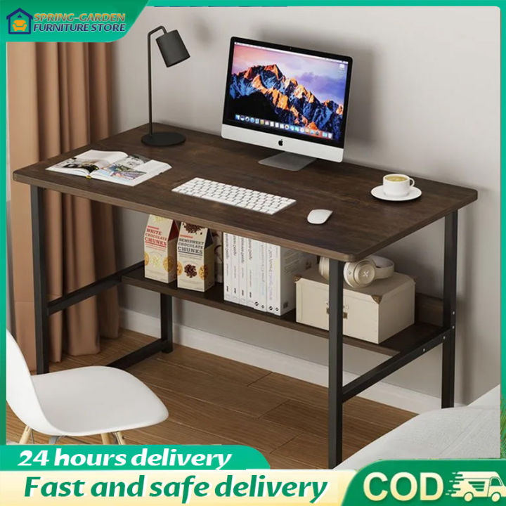 Family 120CM Computer Desk Study Table Double Layer Desk Table Student ...