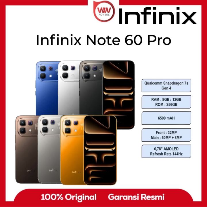 Infinix Note 60 Pro 5G Ram 12GB Internal 256GB Garansi Resmi | Lazada ...