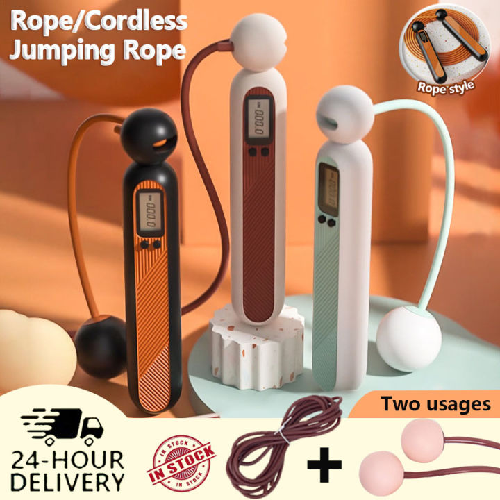 🔥【ready stock】🔥 Digital Jump Rope Counting Fitness Sport Weight-bearing ...