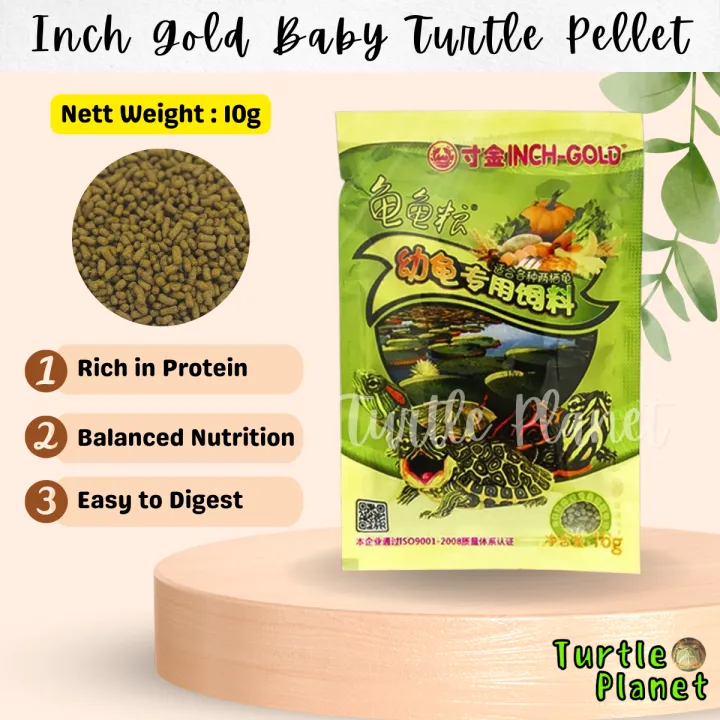 INCH-GOLD Small Turtle Pellet Baby Turtle Food Probiotics Shell Growth ...