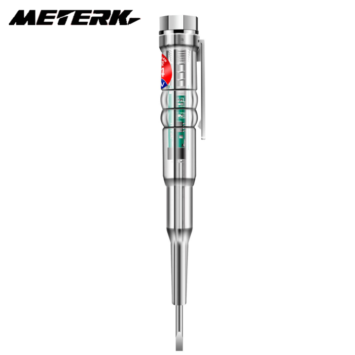 Meterk B14เซ็นเซอร์อัจฉริยะ24-250V เครื่องทดสอบไขควงไฟฟ้าเหนี่ยวนำไฟฟ้า ...