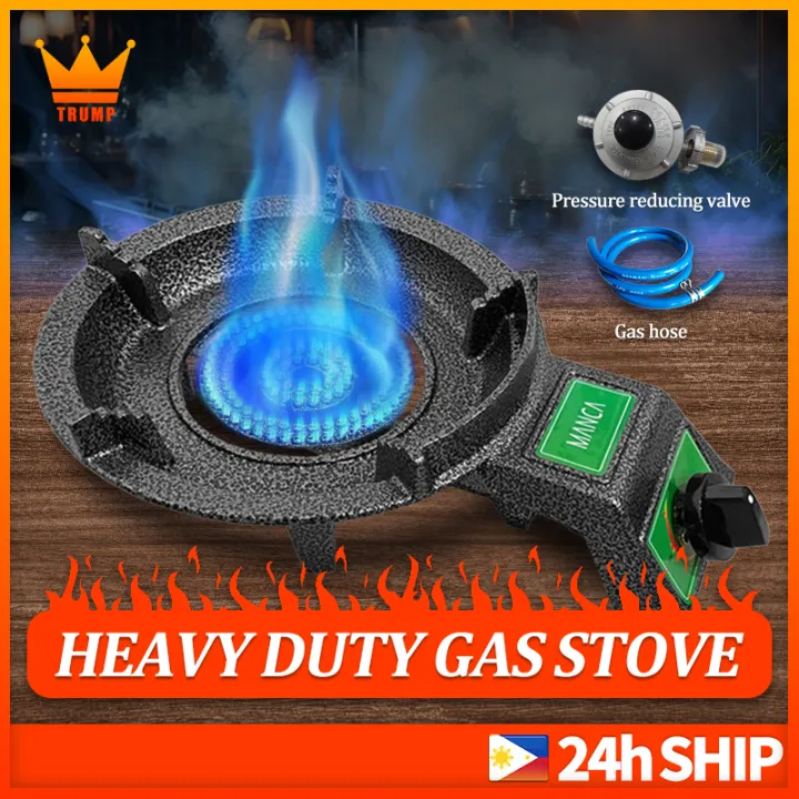 Heavy duty burner gas stove cast iron automatic ignition liquefied ...