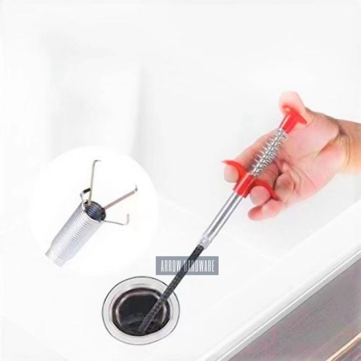 Steel Plumbing Clog Drain Remover Spring Pipes Dredge Cleaner | Lazada PH