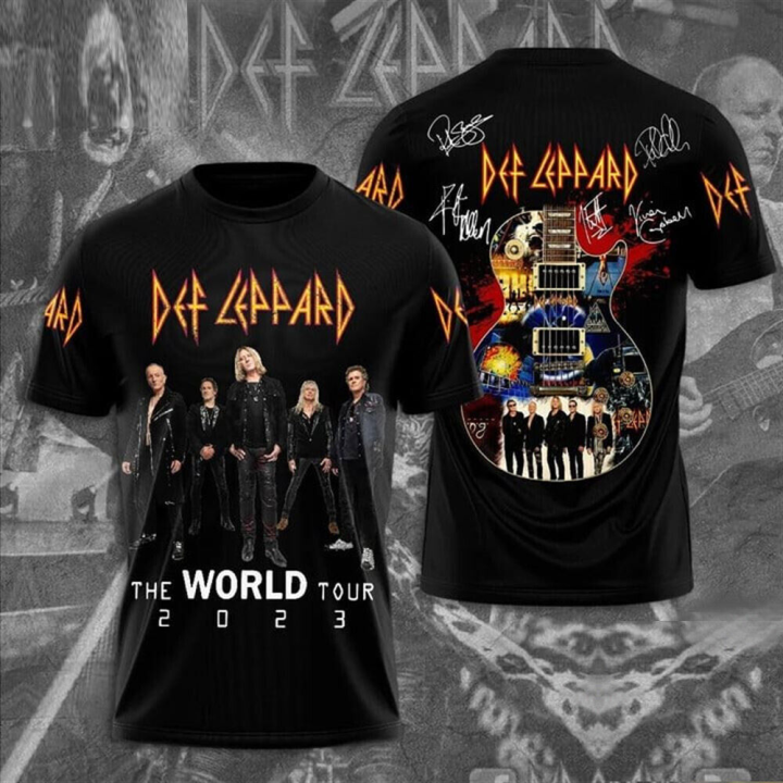 เสื้อยืดวง Def Leppard - Def Leppard World Tour 2023 | Lazada.co.th