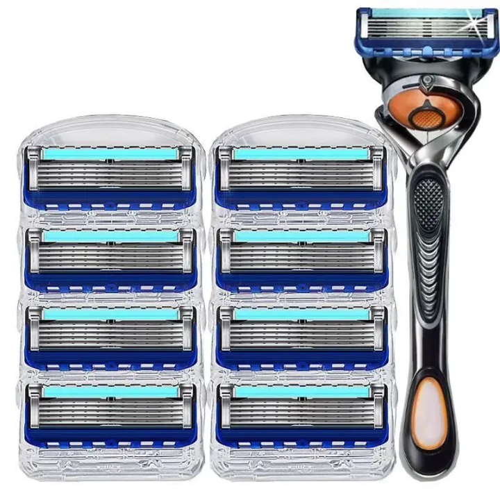 5-layer Stainless Steel Manual Razor Blades Men Classic Razor Safety ...