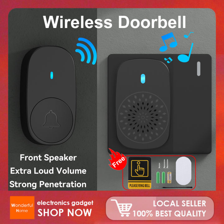 2025 Hot Waterproof Wireless Doorbell AC 100-240V 300M Remote door bell ...