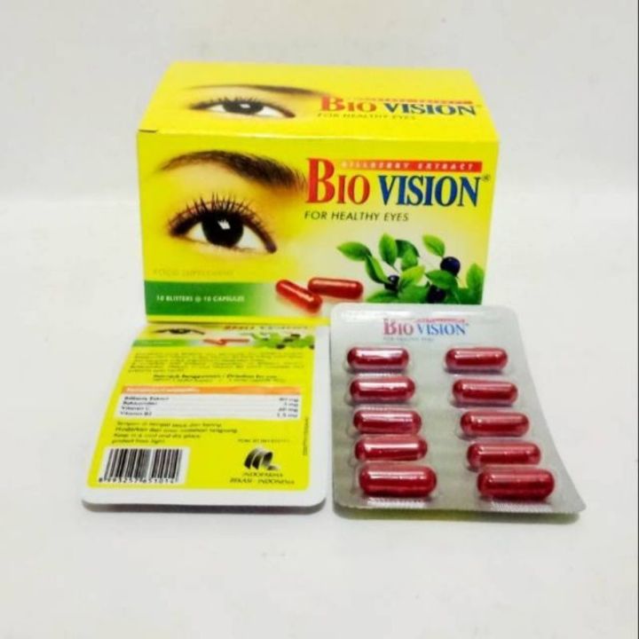 BIO VISION KESEHATAN MATA 1 BLISTER ISI 10 KAPSUL / BIOVISION SUPLEMEN ...