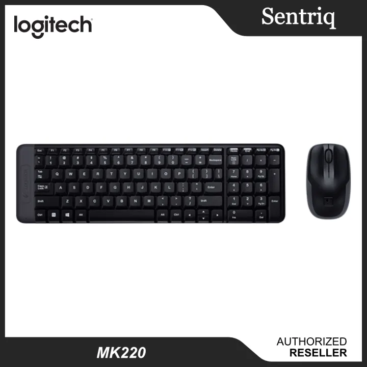 Logitech MK220 Wireless Keyboard and Mouse Combo Black Colour (Original ...