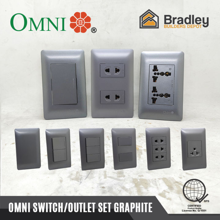 Omni Elegant and Modern Graphite Switch and Outlet (Designer Series ...